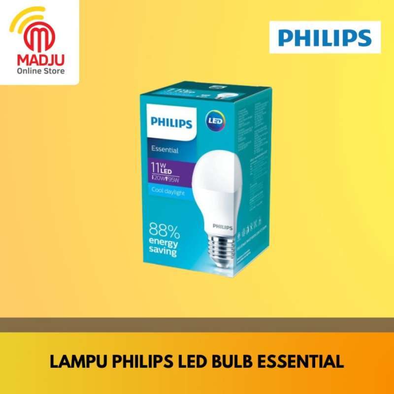 Promo Philips Essential Led Bulb 11 Watt E 27 6500k 230v 1ct/12apr ...