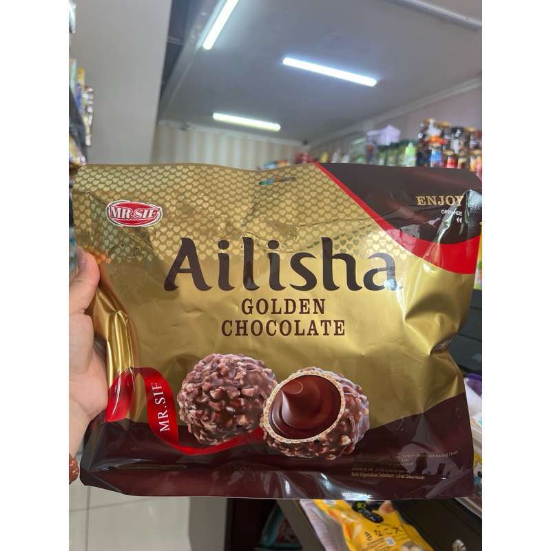 Jual Ailisha Golden Chocolate 66g Ailisha Cookie Coated Chocolate 80g ...