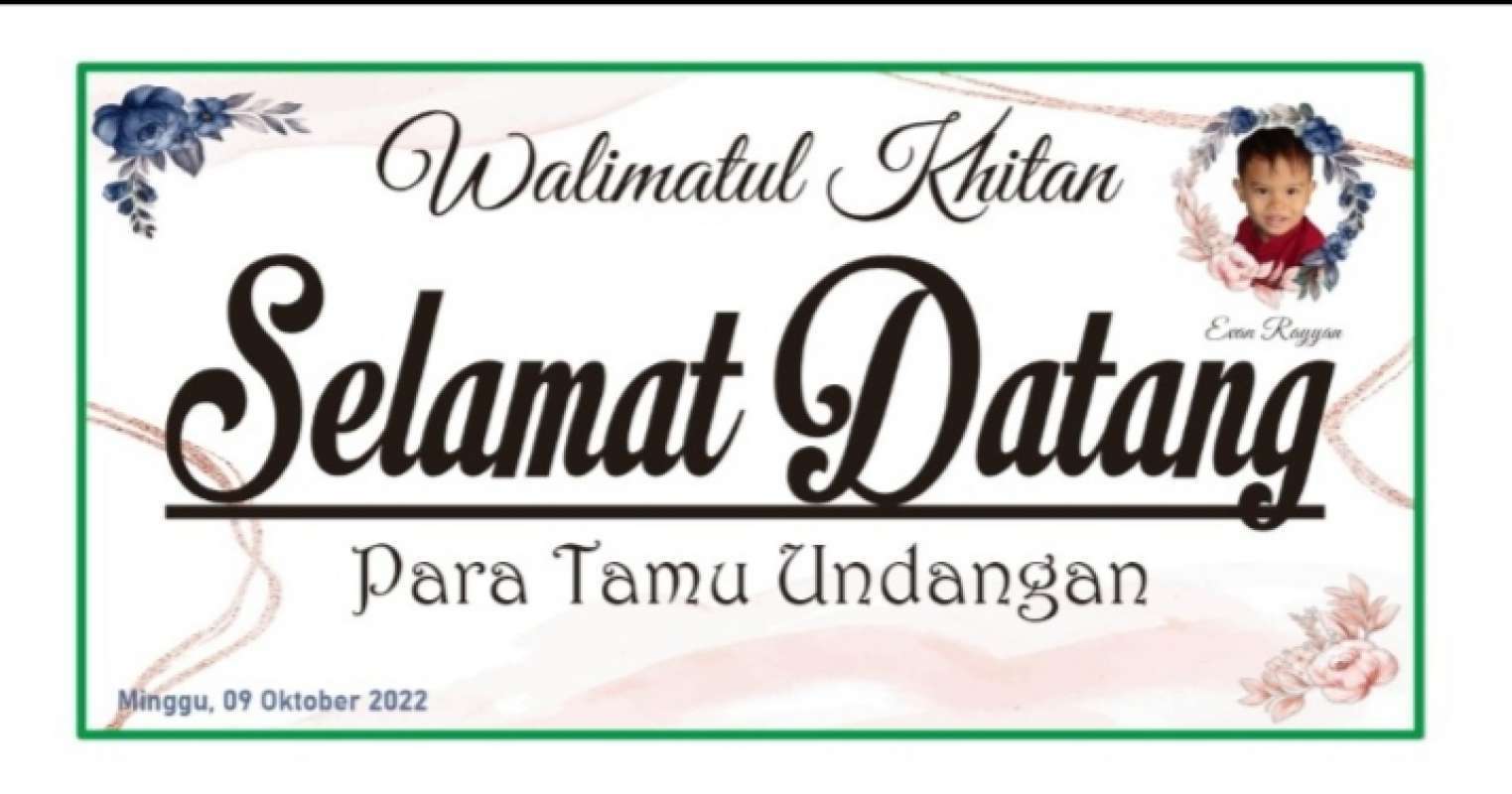 Contoh Desain Spanduk Wedding SPANDUK TEBAL Bebas Desain 1 HARI