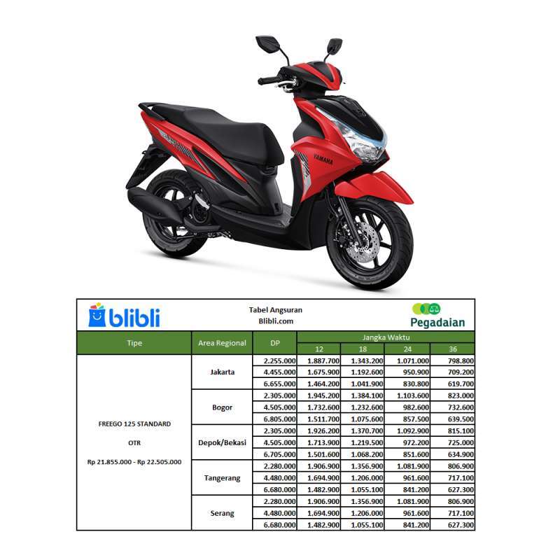 Jual Pegadaian [dp] - Yamaha Freego 125 Standard Sepeda Motor [otr ...