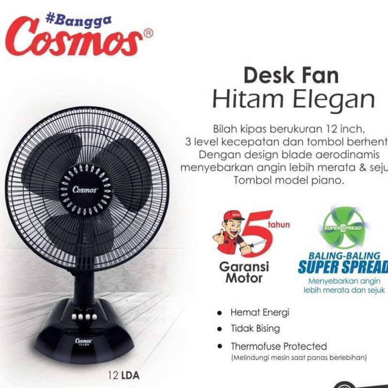 Jual Cosmos Kipas Angin Meja 9 Inch 12 Inch / Desk Fan 2 In 1 Wall Fan ...