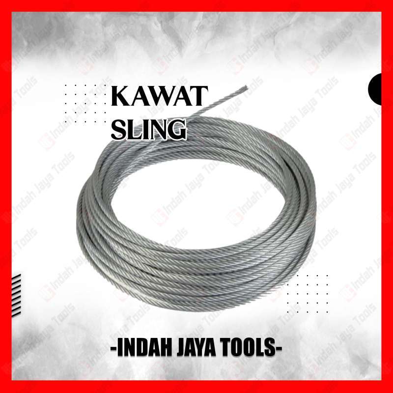 Jual Kawat Seling Baja Galvanis 8 Mm - Tali Sling Cable Wire Rope Di Seller Indah Jaya Tools ...