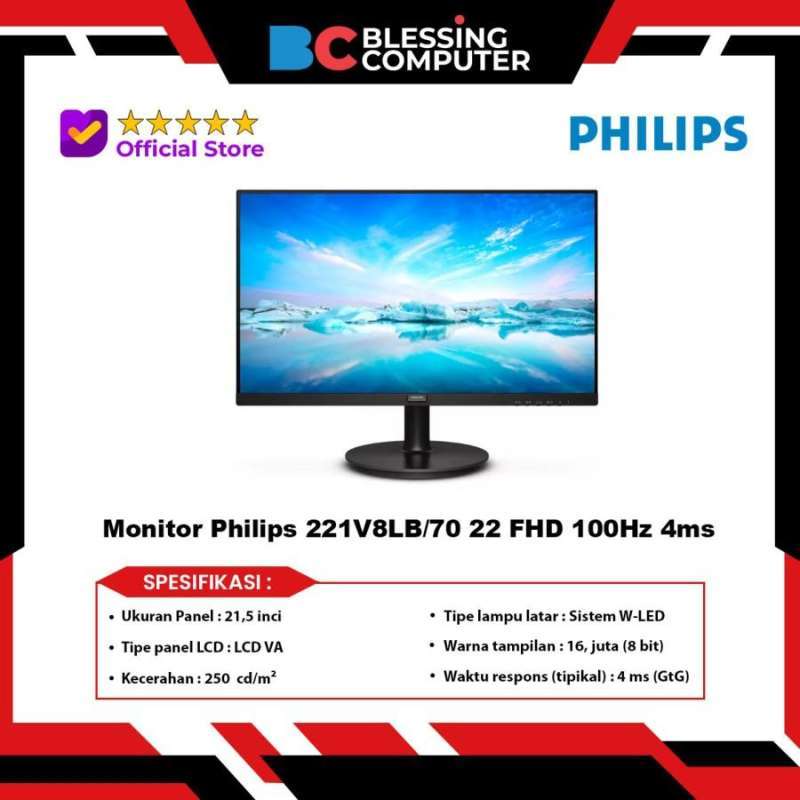 Monitor Philips 221 V8 70 🔥 Harga & Spesifikasi Terbaru Maret 2025