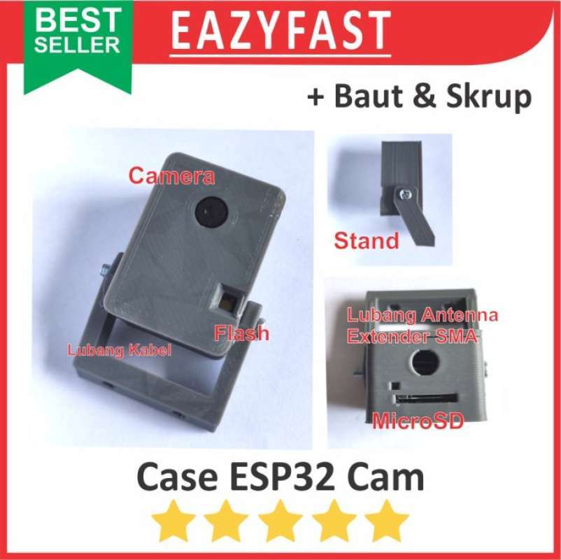 Jual Casing Esp32 Cam Camera Case Box Housing Holder Esp 32 Ov Mounting Bracket Kotak 3d Print ...