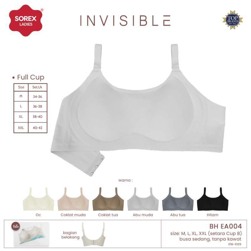 Jual Sorex Invisible Bra Tanpa Kawat Seamless Full Cup B Kait 3 Busa ...