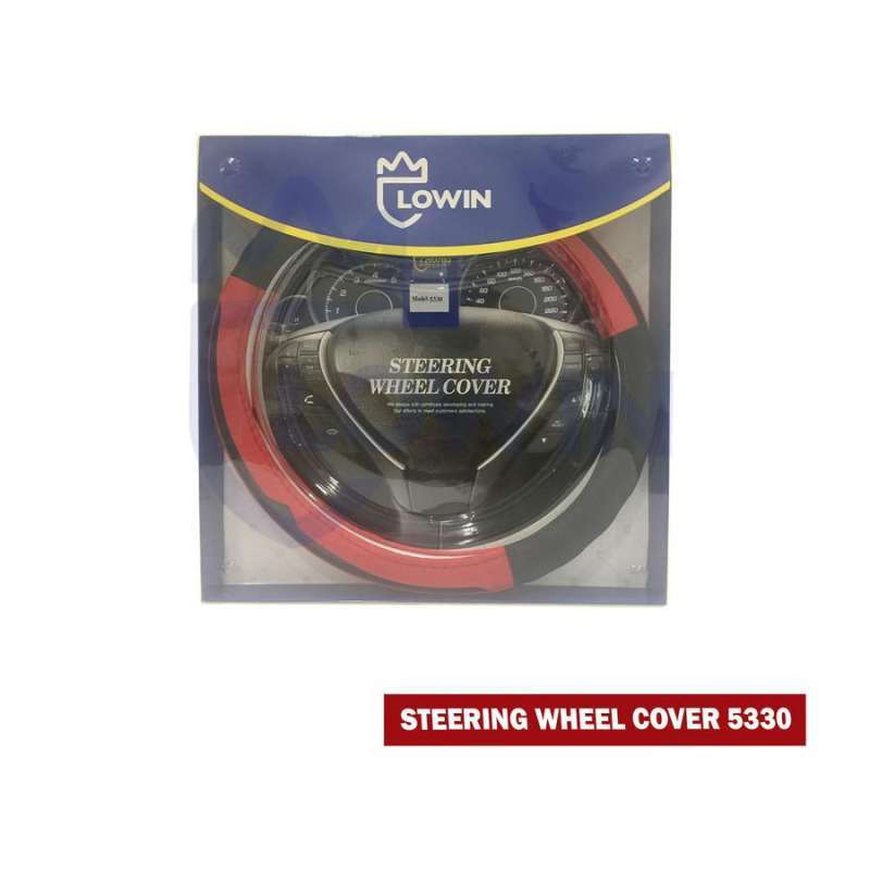 Jual Sarung Setir Mobil / Steering Wheel Cover Premium Kulit Lowin 5330 ...