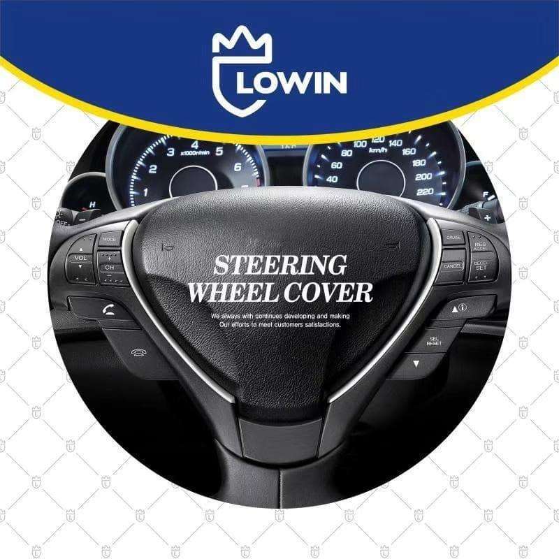 Jual Sarung Setir Mobil / Steering Wheel Cover Premium Kulit Lowin 5330 ...