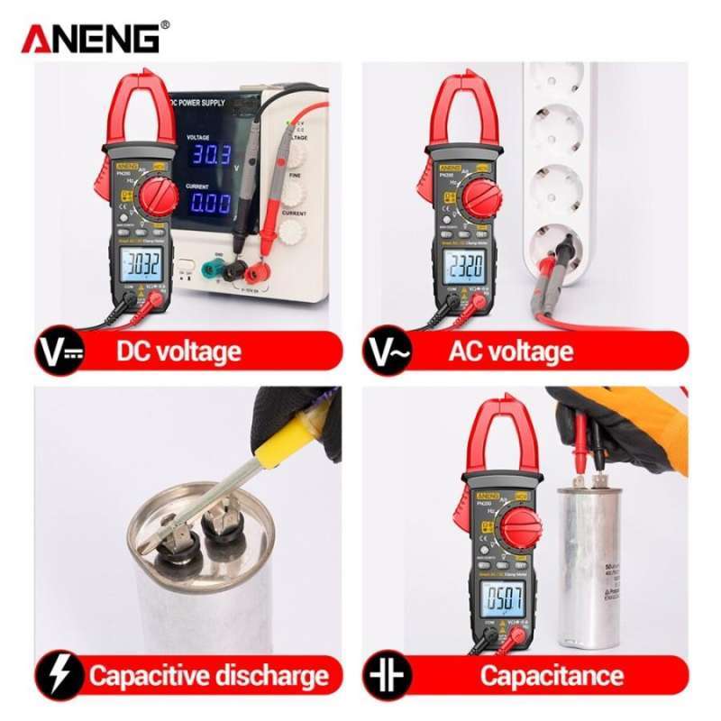 Jual Aneng Clamp Meter Digital Multimeter Multitester Backlit Screen ...