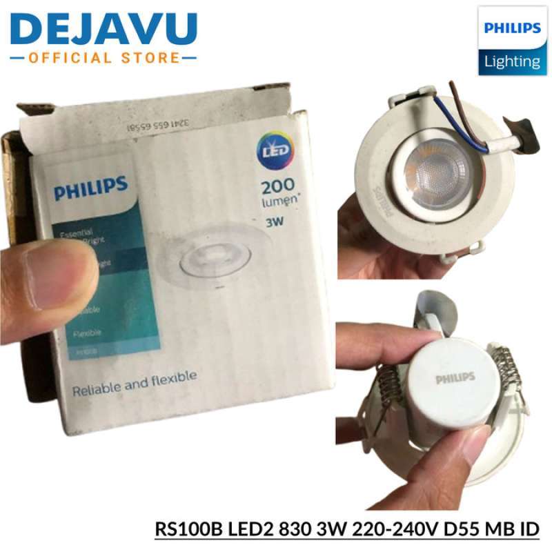 Promo Lampu Philips Led Spot Rs100b Led2 830 3w 220-240v D55 Mb ID ...
