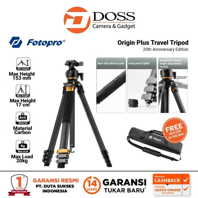 Jual Fotopro Tripod Origin Plus 20th Anniversary Edition (origin+o-8h ...