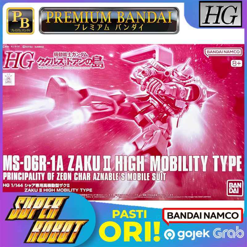 Promo 𝗕𝗔𝗡𝗗𝗔𝗜 Hg Ms-06r-1a Zaku High Mobility Type (char Aznable Custom) [red Comet] Cucuruz Doan ...