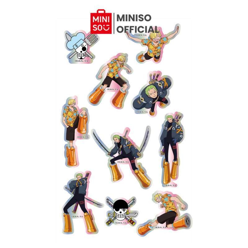Promo [new Launch] Miniso X One Piece Epoxy Sticker Pack - Stiker Anime ...