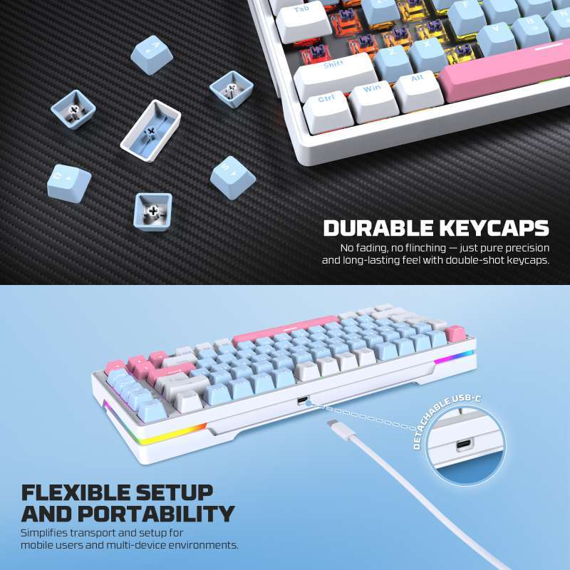 Promo Fantech Atom X83 Mk612 Keyboard Mechanical Gaming Hotswap 3 pin ...