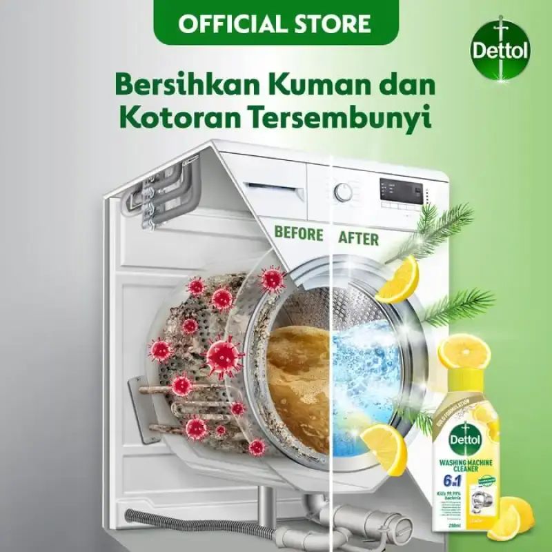 Promo Dettol Washing Machine Cleaner Lemon 250ml Diskon 17% Di Seller ...