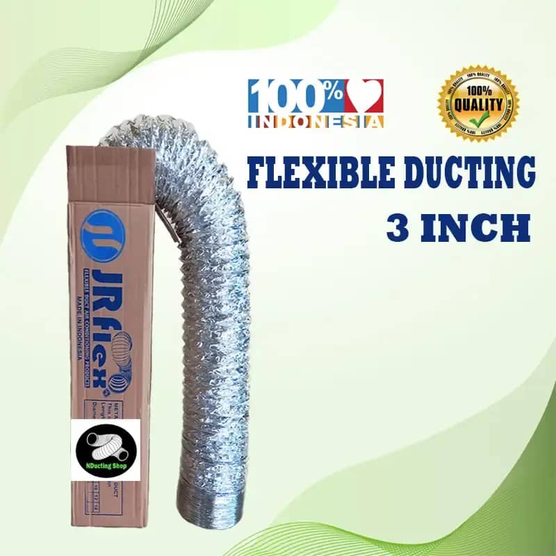 Jual Flexible Ducting 3 Inch (10 Meter) Free Klem 2 Pcs Di Seller ...