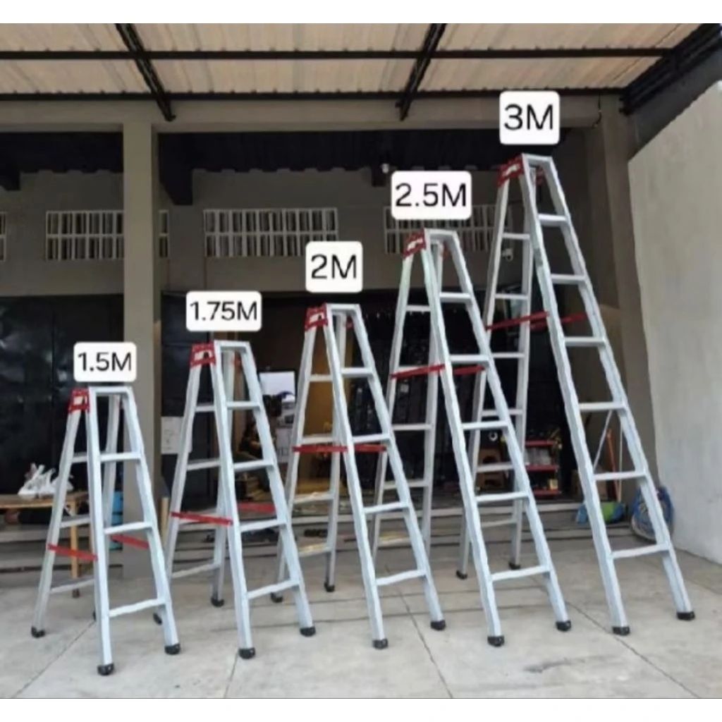 Jual Tangga Lipat Aluminium Anti Karat Tingkat Varian - Kunci Pengait ...