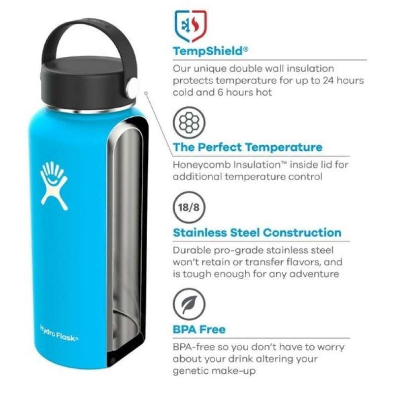 Jual Botol Hydro Flask 40 Oz / 1,182 Ml Wide Mouth Flex Rain Di Seller ...