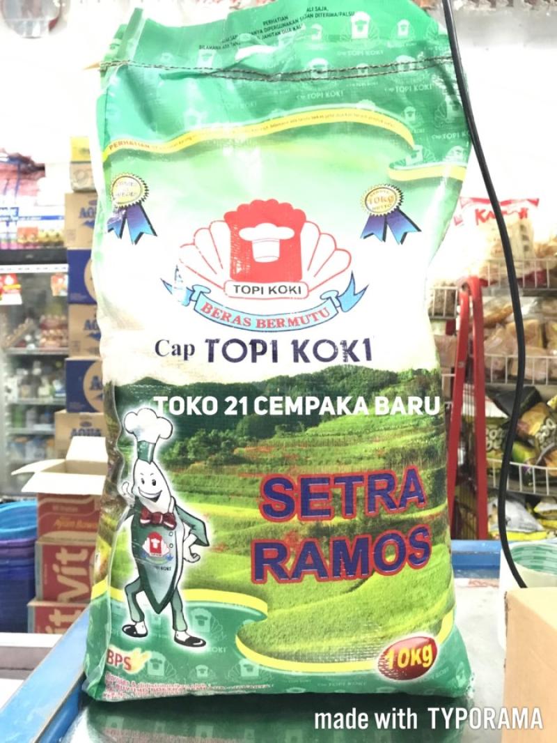Jual Beras Cap Topi Koki Setra Ramos 10kg |full Asli Slyp Putih 10 Kg ...