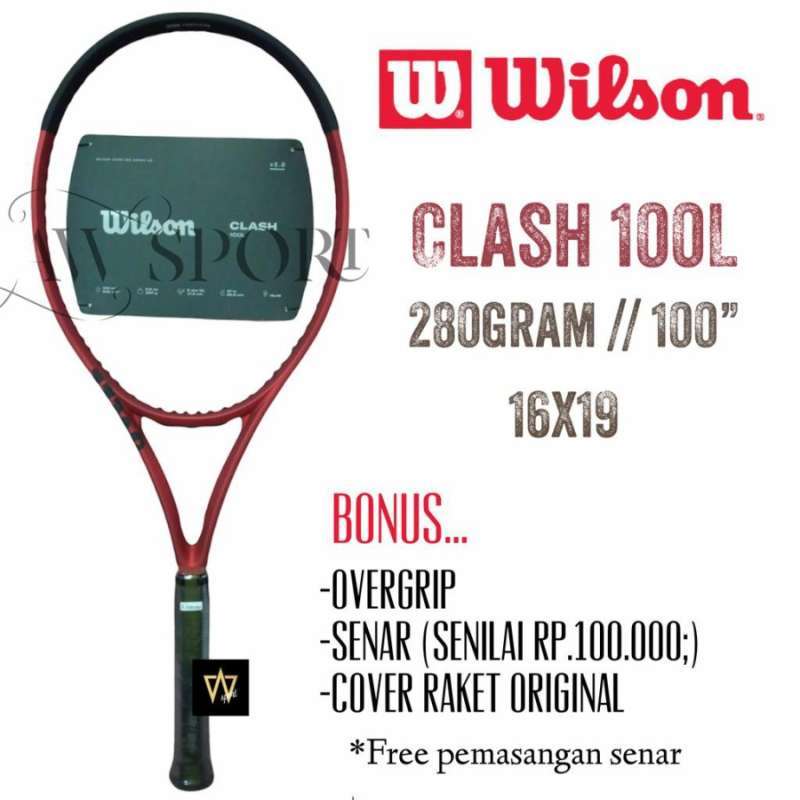 Jual Raket Tenis Wilson CLASH 100L V2.0 2022 Berat : 280g 100 Original di Seller AW Sports - AW ...