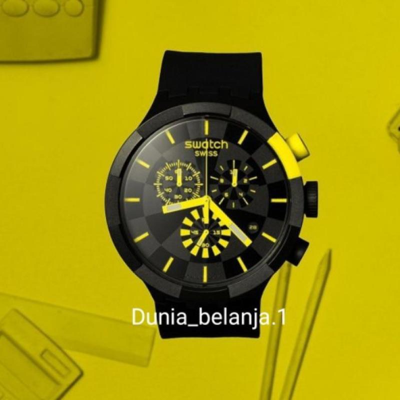 Jual Original 100%!! Jam Tangan Swatch Sb02b403 Checkpoint Kuning Big ...