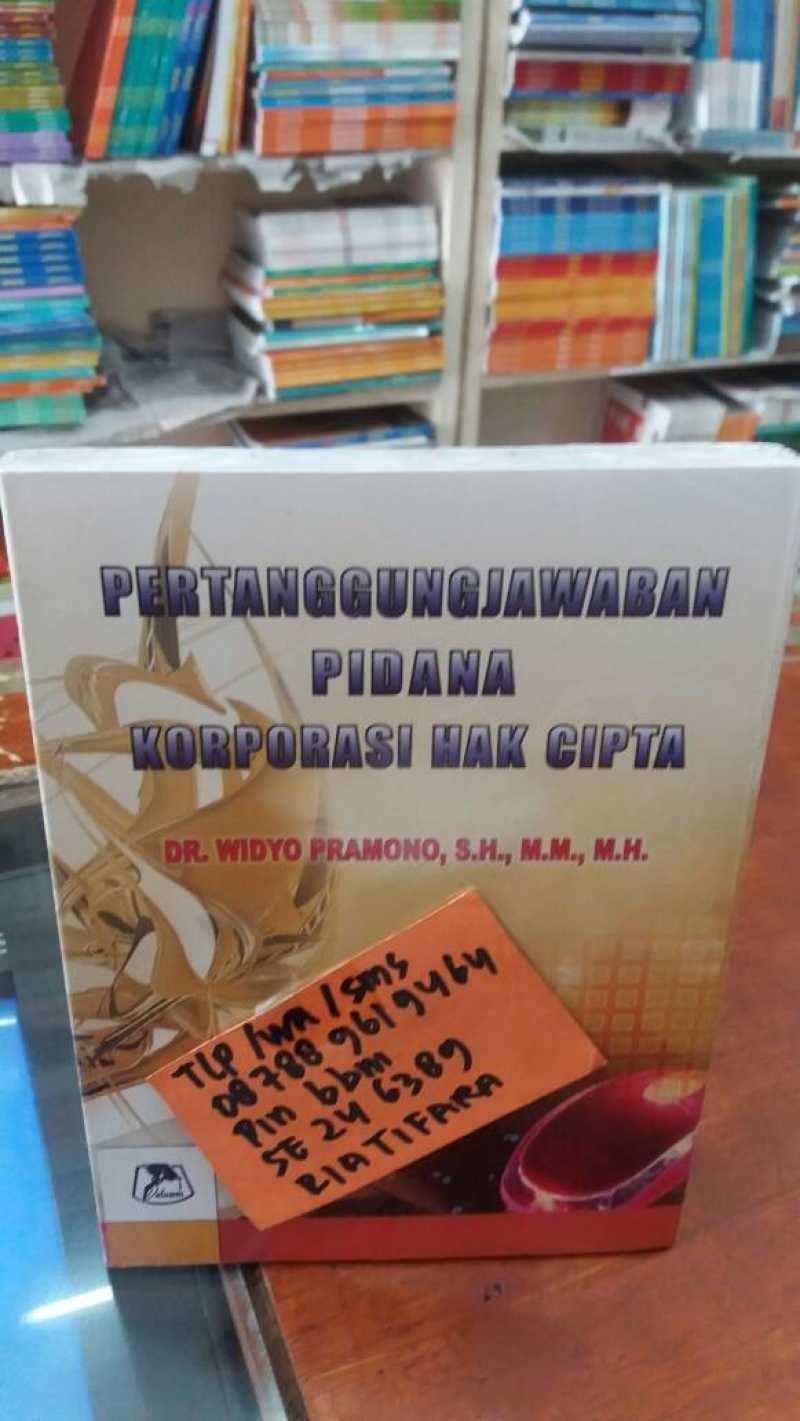 Jual Pertanggungjawaban Pidana Korporasi Hak Cipta Di Seller Indah ... Jual Pertanggungjawaban Pidana Korporasi Hak Cipta Di Seller Indah ...