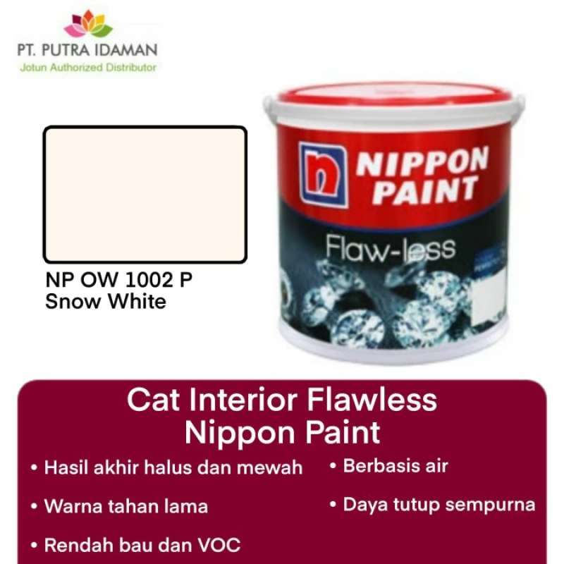 Promo Cat Nippon Paint Flawless 2,5 Liter - Snow White Np Ow 1002p ...