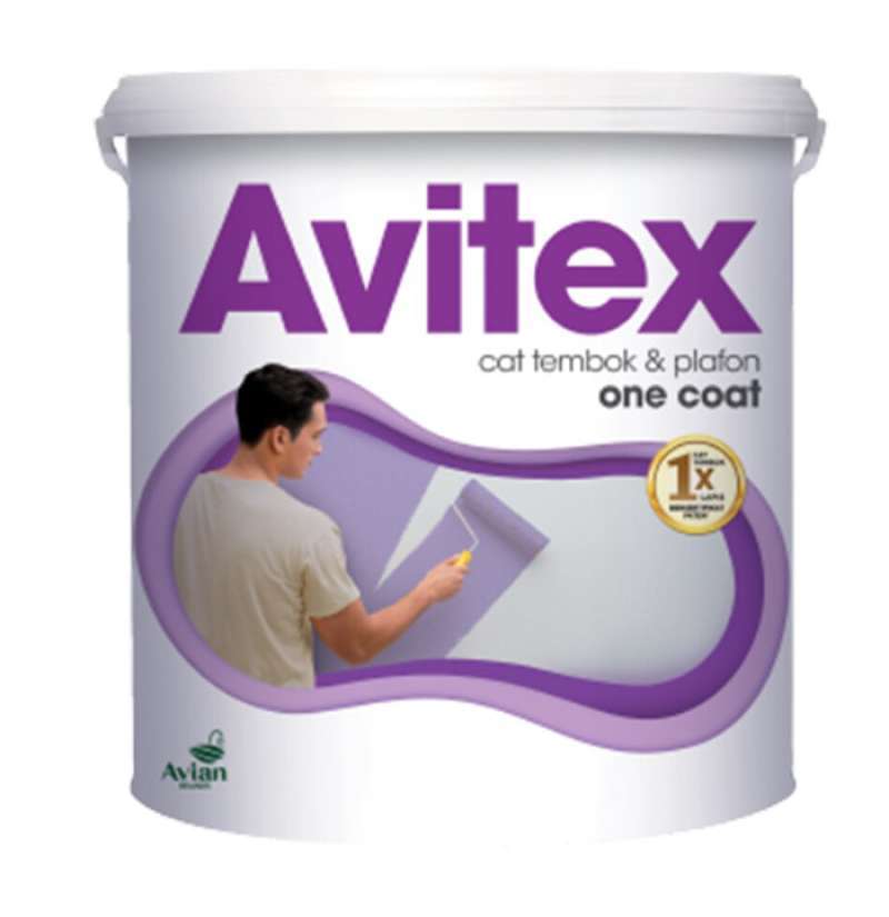 Promo Avitex One Coat Cat Tembok & Plafon White Putih (4.5 Kg) Diskon ...