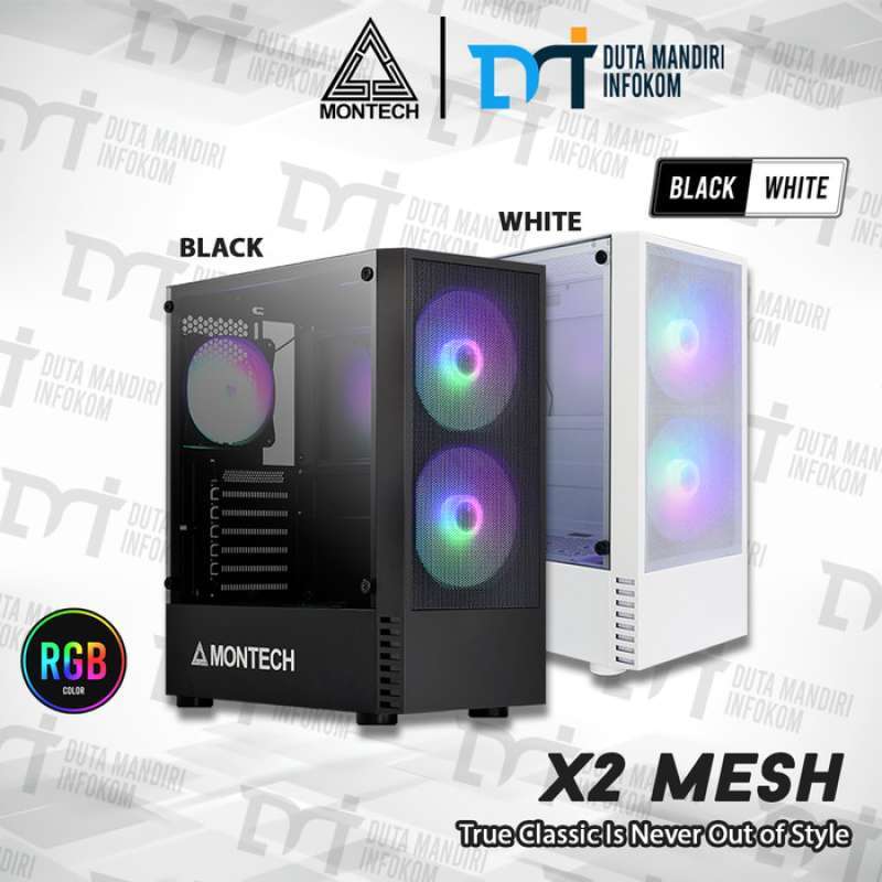 Promo Montech X2 Mesh - Tempered Glass Atx Gaming Case Diskon 23% Di ...