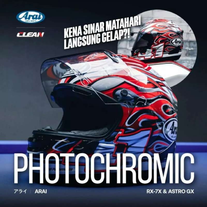 Jual Gma Flat Visor Photochromic Arai Rx7x Astro Gx Vas-v Aftermarket Di Seller Mastaera Shop ...