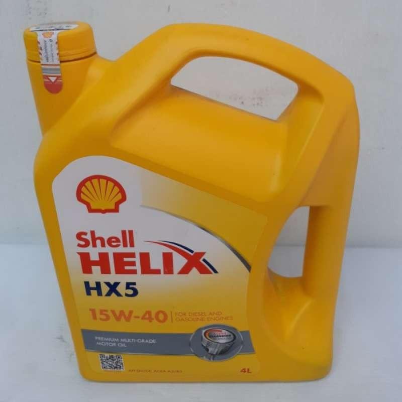 Jual Oli Mobil Shell Helix Hx5 15W-40 4 Liter di Seller Pusat Helm ...