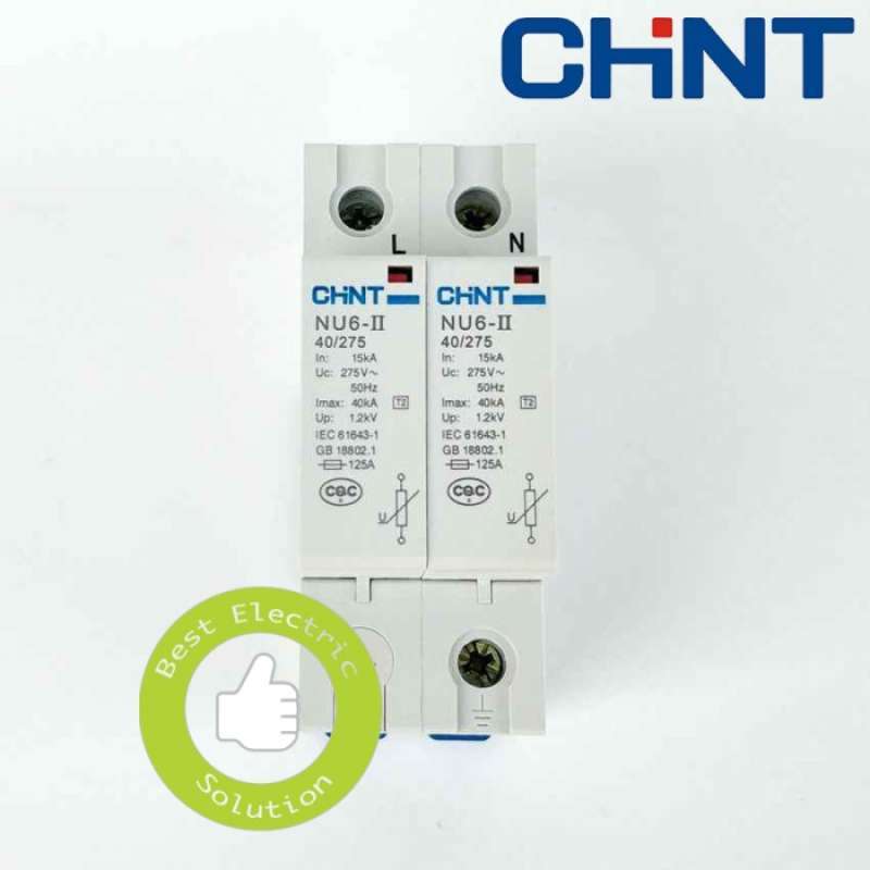 Promo Surge Arrester Chint Nu6 Ii 2pole 40ka Nu6 Ii 2x40ka 2x40