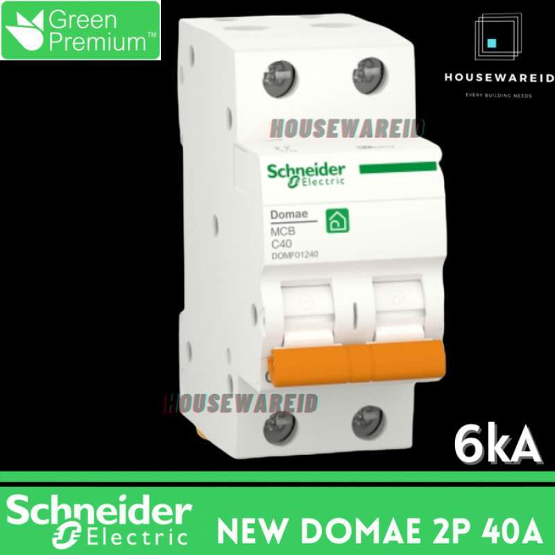 Jual MCB 2p 40a 2Phase 40 Ampere DOMF01240 Schneider New Domae 6kA ...