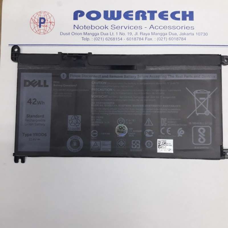 Promo battery dell inspiron 14-5482 # YRDD6 # Diskon 23% di Seller ...