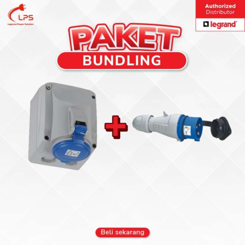 Promo Legrand Plug & Socket Surface Mounting 32A 3pin IP44 - Biru ...