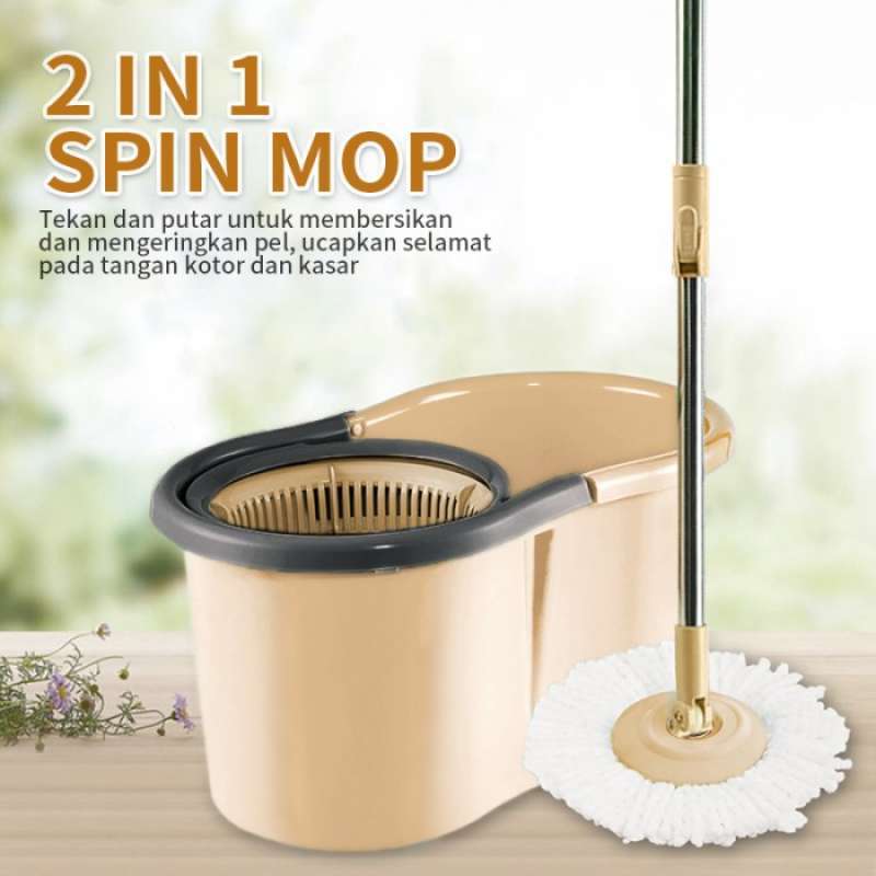Promo GM Bear Alat Pel Lantai Ultra Mop Aclima Coklat 1353-Spin Mop ...