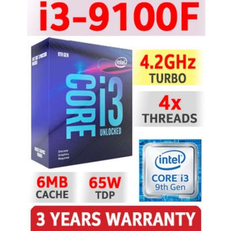 Promo Processor Intel Core I3 9100f Box Coffee Lake Socket Lga 1151 ...