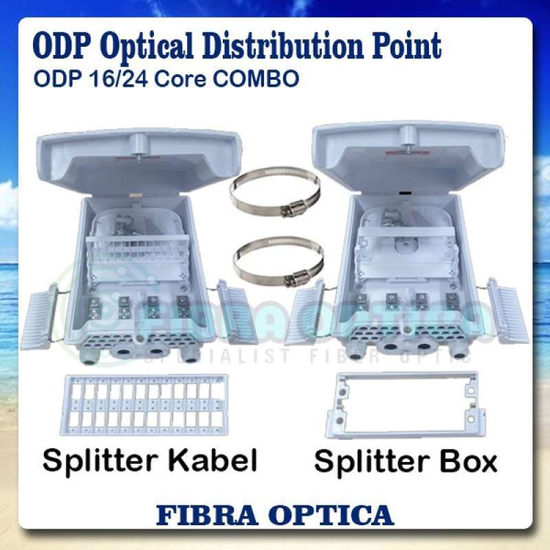 Promo ODP 16/24 Combo SC Splitter / Cassette Box Double Lock ( Putih ...