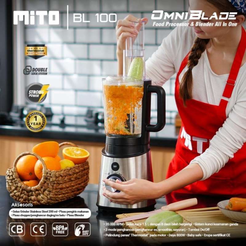 Promo Original Blender Mito Bl-100 Mito Omni Blade Bl100 Food Processor Mito Bl 100 Diskon 21% ...