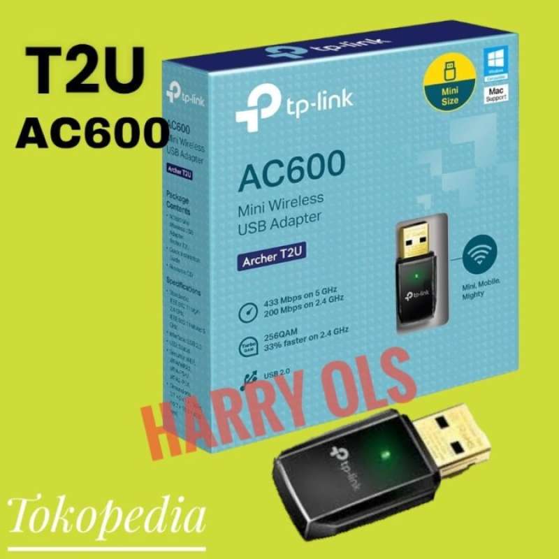 Promo Archer T2U AC600 Wireless Dual Band USB Adapter TPLink AC 600 ...