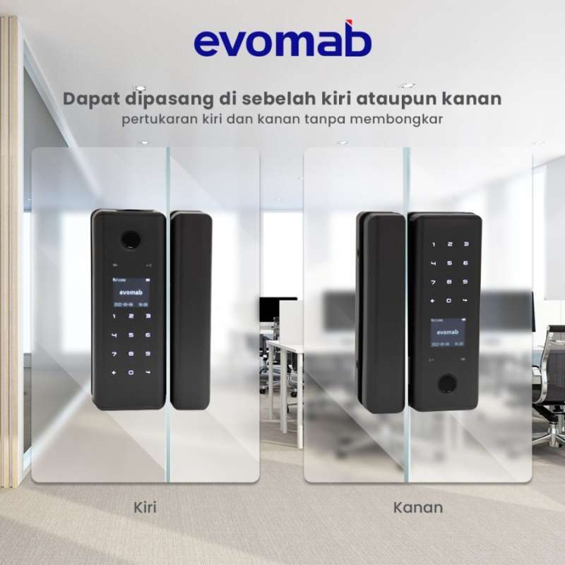 Jual Kunci Pintu Kaca Fingerprint Smart Door Rim Lock Evomab Edlk-gl1 ...