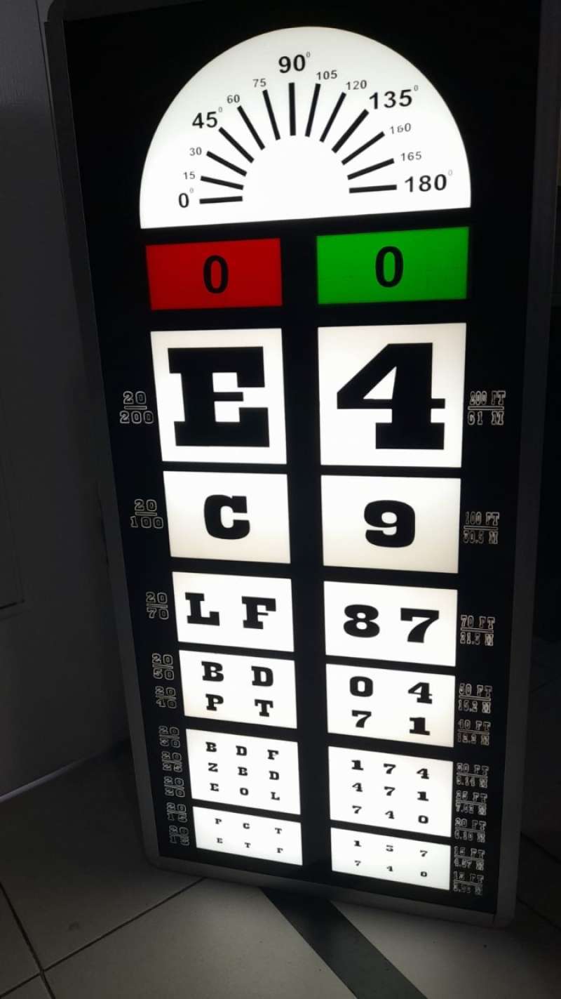 Promo Snellen Chart Digital + Remote Alat Baca Tes Mata Elektrik Diskon ...
