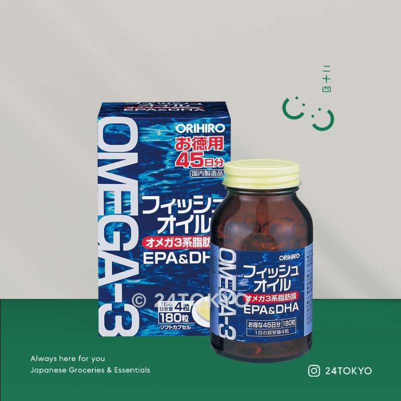 Jual Orihiro Omega 3 Fish Oil Dha Epa Vitamin Otak Minyak Ikan Jepang ...