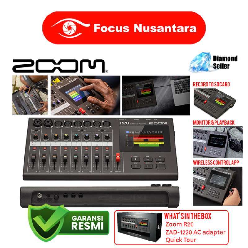 Promo Zoom R20 Portable Multitrack Recorder Diskon 23% di Seller Focus ID - Cilandak Timur, Kota ...