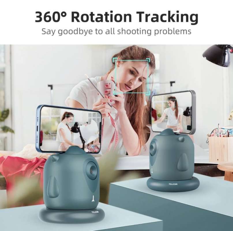 Promo TELESIN Auto Face Rotation Smart Tracking 360 Stabilizer TE-MNP ...