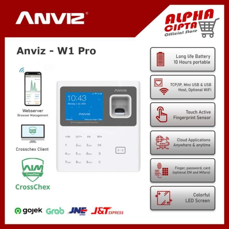 Promo Access Control Anviz W1 Pro Mesin Absensi Fingerprint Rfid Card Diskon 3% di Seller ...