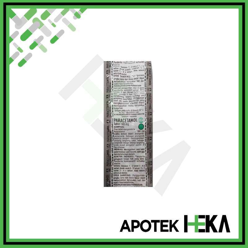 Jual Paracetamol 500 mg Promed Strip isi 10 Tablet - Obat Penurun Panas ...