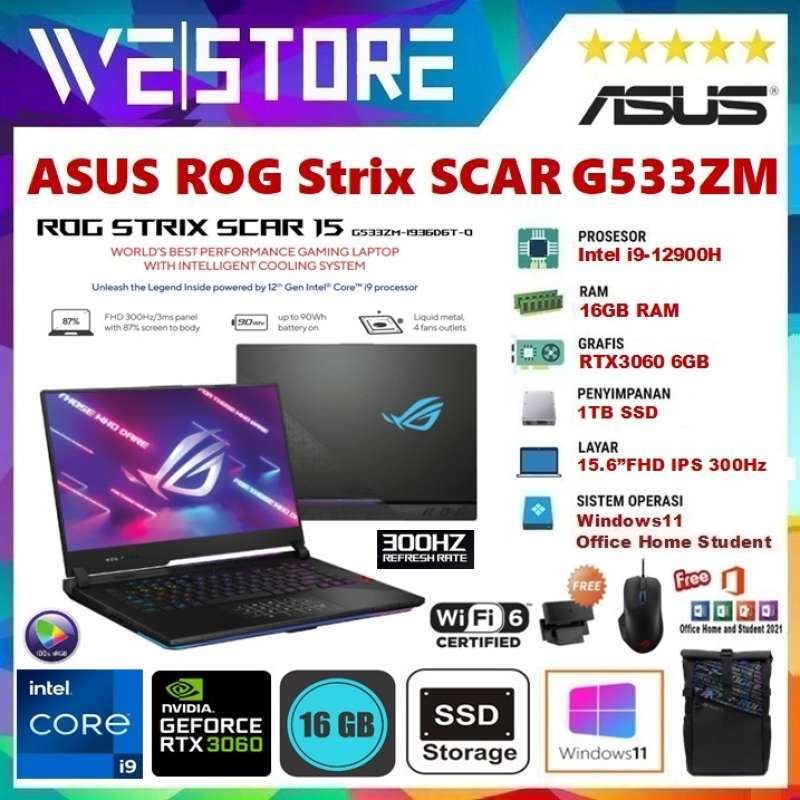 Promo Asus Rog Strix Scar 15 G533zm - I9-12900h 16gb 1tb Ssd Rtx3060 ...