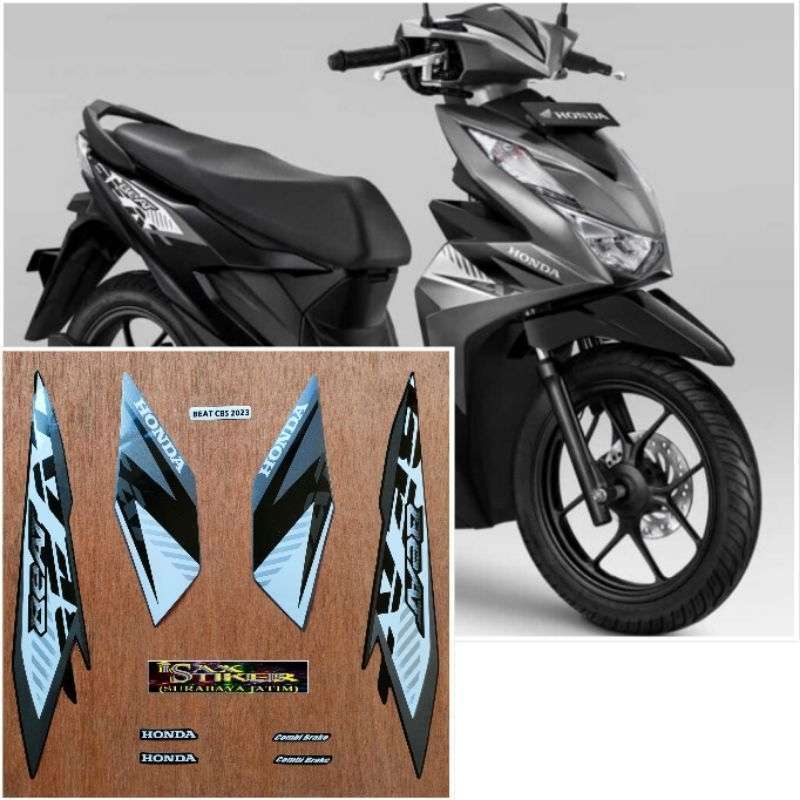 Promo Striping original Honda Beat CBS abuabu hitam tahun 2023 Diskon ...