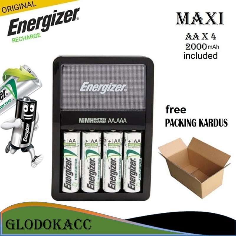 Promo Battery Charger AA / Energizer Maxi Baterai A2 2000mAh 4pcs ...