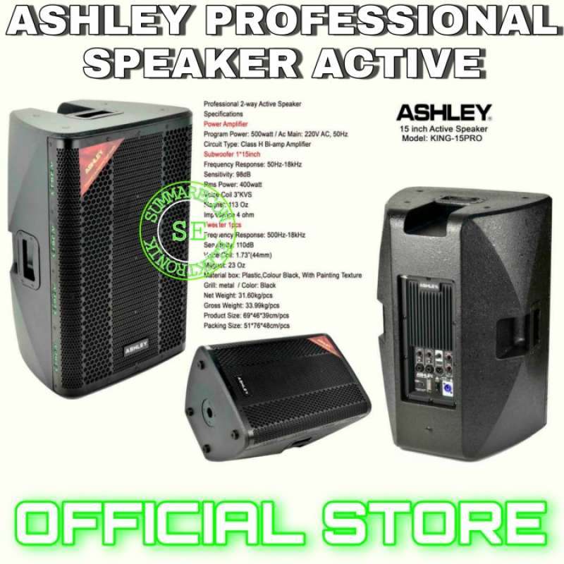 Promo speaker aktif 15 inch original ashley king 15 pro Diskon 23% di ...